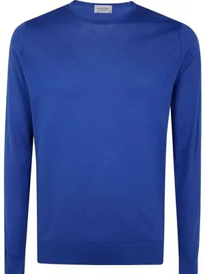 John Smedley Hatfield Long Sleeve Crewneck Pullover - Blue