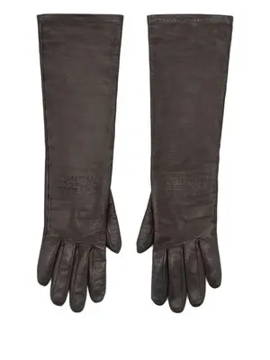 MAISON MARGIELA Leather Gloves - Gray