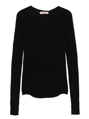 TWINSET Round Neck Wool Sweater