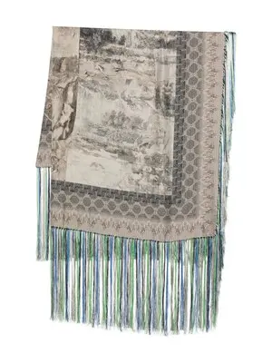PIERRE-LOUIS MASCIA Aloeuw" 135x135 Cm Scarf - Gray