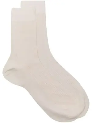 Maria La Rosa One Ribbed Socks - White