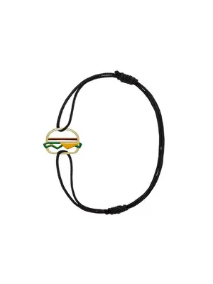 ALIITA Hamburger Enamel Cord Bracelet - Black