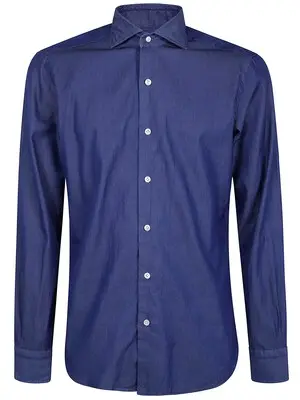 BARBA NAPOLI Dark Denim Shirt