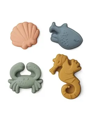 LIEWOOD Gill Sea Creature Sand Moulds 4-pack