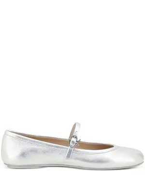 Silver Tone Flats For Women