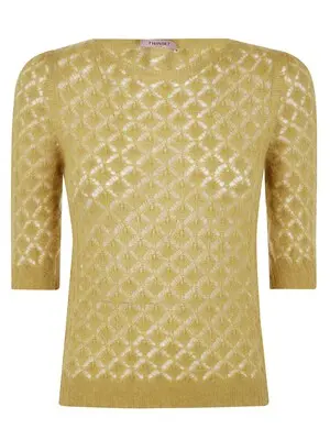 TWINSET Round Neck Sweater - Yellow