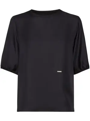 Dsquared2 Short Sleeve Silk Blouse