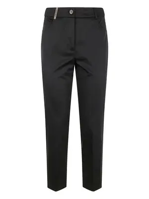 Peserico Black Wash Pants For Women