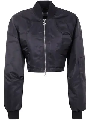 Max Mara Cropped Nylon Bomber Jacket