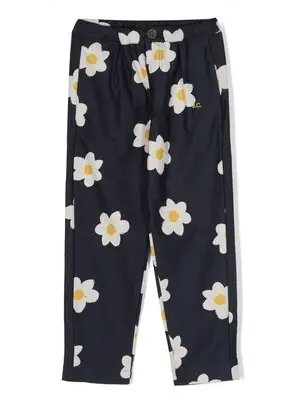 BOBO CHOSES Floral Print Baggy Pants - Blue
