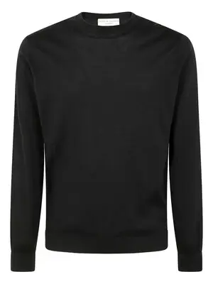 FILIPPO DE LAURENTIIS Long Sleeve Round Neck Sweater - Black