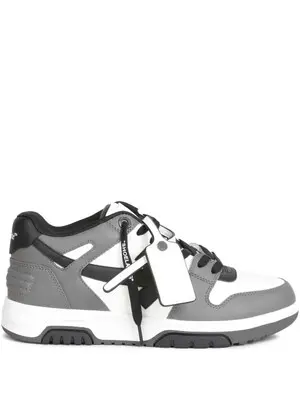 Off-White M-out Of Office Calf Leather Sneakers - Gray