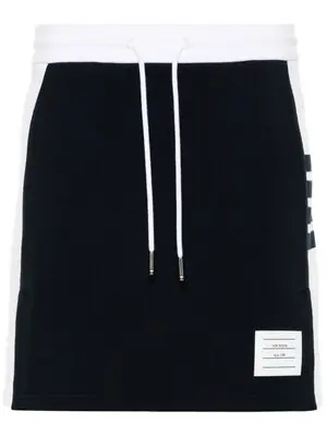 Thom Browne Mini Skirt With 4-bar Stripe - Blue