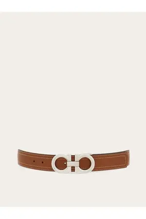 FERRAGAMO Reversible Gancini Belt - Black