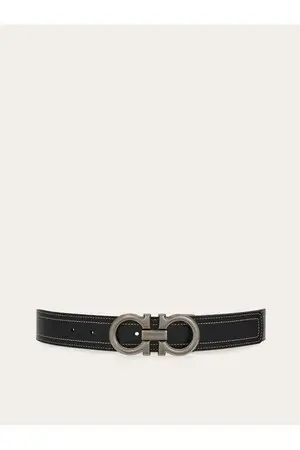 FERRAGAMO Reversible Gancini Belt - Red