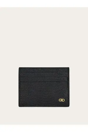 FERRAGAMO Gancini Credit Card Holder - Black