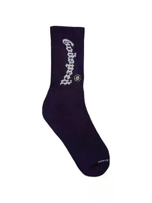GODSPEED Logo Detail Crew Socks Blue
