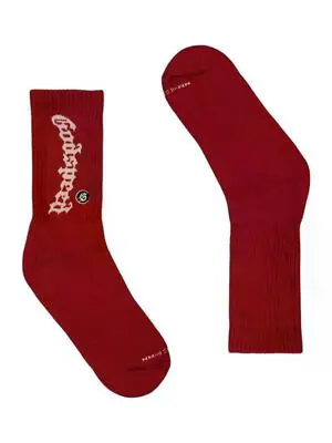 GODSPEED Logo-intarsia Socks - Red