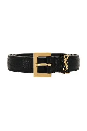 Saint Laurent Cassandre Belt - Noir