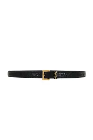 Saint Laurent Cassandre Belt Noir