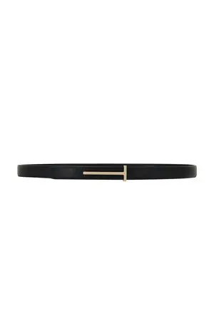 TOM FORD Supple Grain Leather Belt - Black