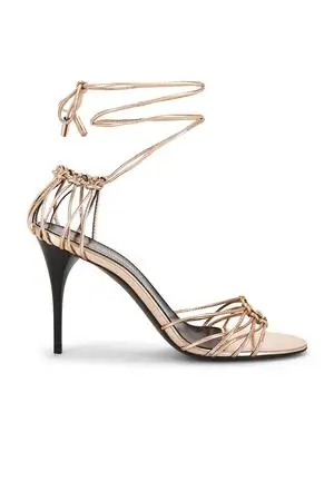 Saint Laurent Babylone Sandal - Metal Soft Rose
