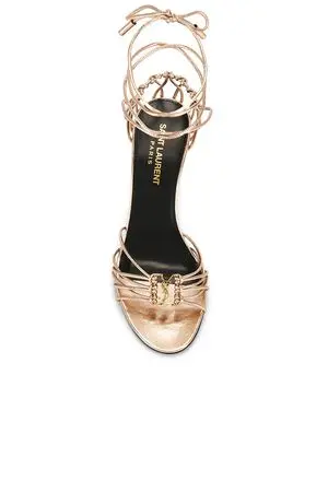 Saint Laurent Babylone Sandal - Metal Soft Rose