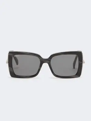Max Mara Square Frame Sunglasses - Black