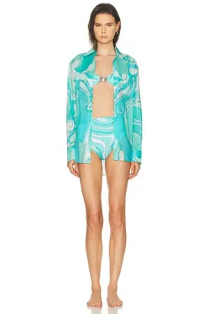 Emilio Pucci Bikini Bottom - Turquoise