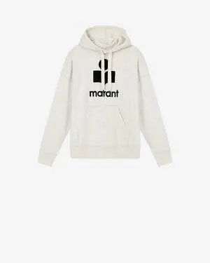 Isabel Marant Étoile Oversize Logo Hoodie Ecru