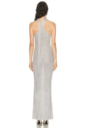 BANANHOT Aretha Metallic Knit Maxi Dress