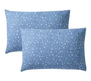 HALLMARK Snowflakes Cotton Flannel Bed Sheet Se T, Full
