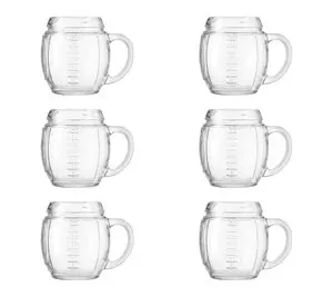 10 STRAWBERRY STREET Set Of 6 Glass Sports Mugs - One-color