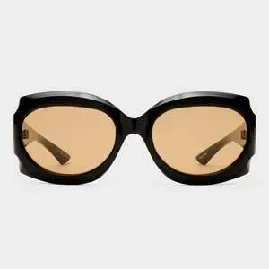 Le Specs Round Frame Sunglasses - Black