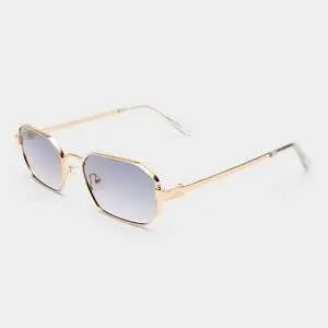 Le Specs Mythic Square Sunglasses - Gold Dust Blue
