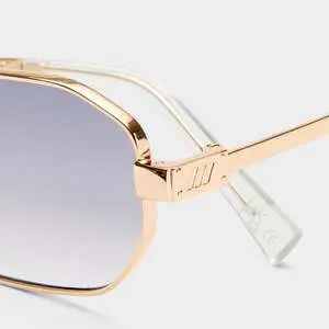 Le Specs Mythic Square Sunglasses - Gold Dust Blue