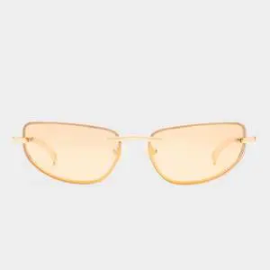 Le Specs Bubbles Rimless Sunglasses - Gold