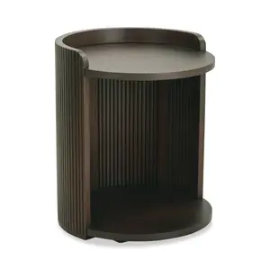 HUDSON PARK COLLECTION Rowe Fidi Alternate Round End Table - Godiva