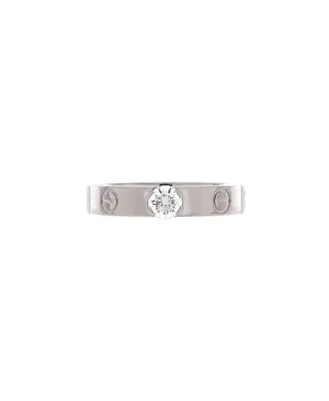 CARTIER 0.23ct Love Solitaire Ring In 18k Gold With Diamond - White