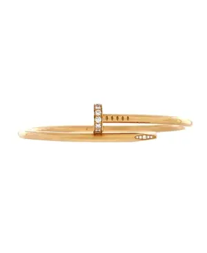 CARTIER Classic Juste Un Clou Bracelet With Diamonds - K Gold