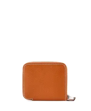 HERMES Compact Zipengo Chaine D'ancre Card Holder Leather - Brown