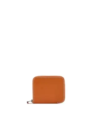 HERMES Compact Zipengo Chaine D'ancre Card Holder Leather