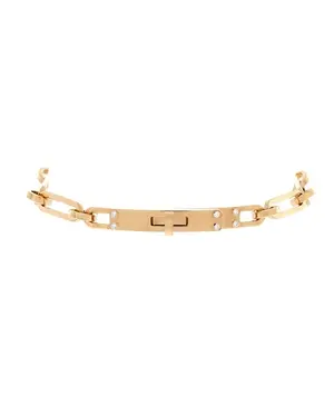 HERMES Small Kelly Chaine Diamond Bracelet - Gold
