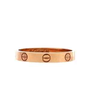 CARTIER Love Wedding Band Ring In 18k Rose Gold - Pink