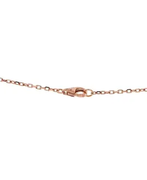 CARTIER Love Interlocking Pave Necklace 18k Rose Gold And Diamonds 16