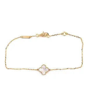 VAN CLEEF & ARPELS Sweet Alhambra Bracelet With Mother Of Pearl - K Gold