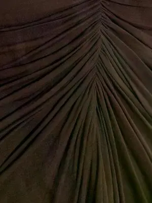 Rick Owens Draped V-neck Top - Brown