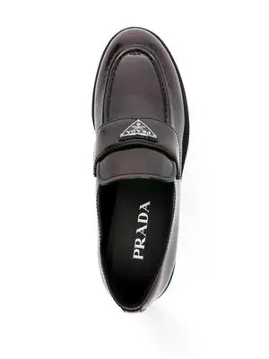 Prada Brushed Leather Loafers