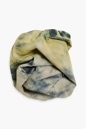 Rick Owens Strapless Draped Printed Denim Top