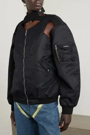 Coperni Cutout Satin Bomber Jacket